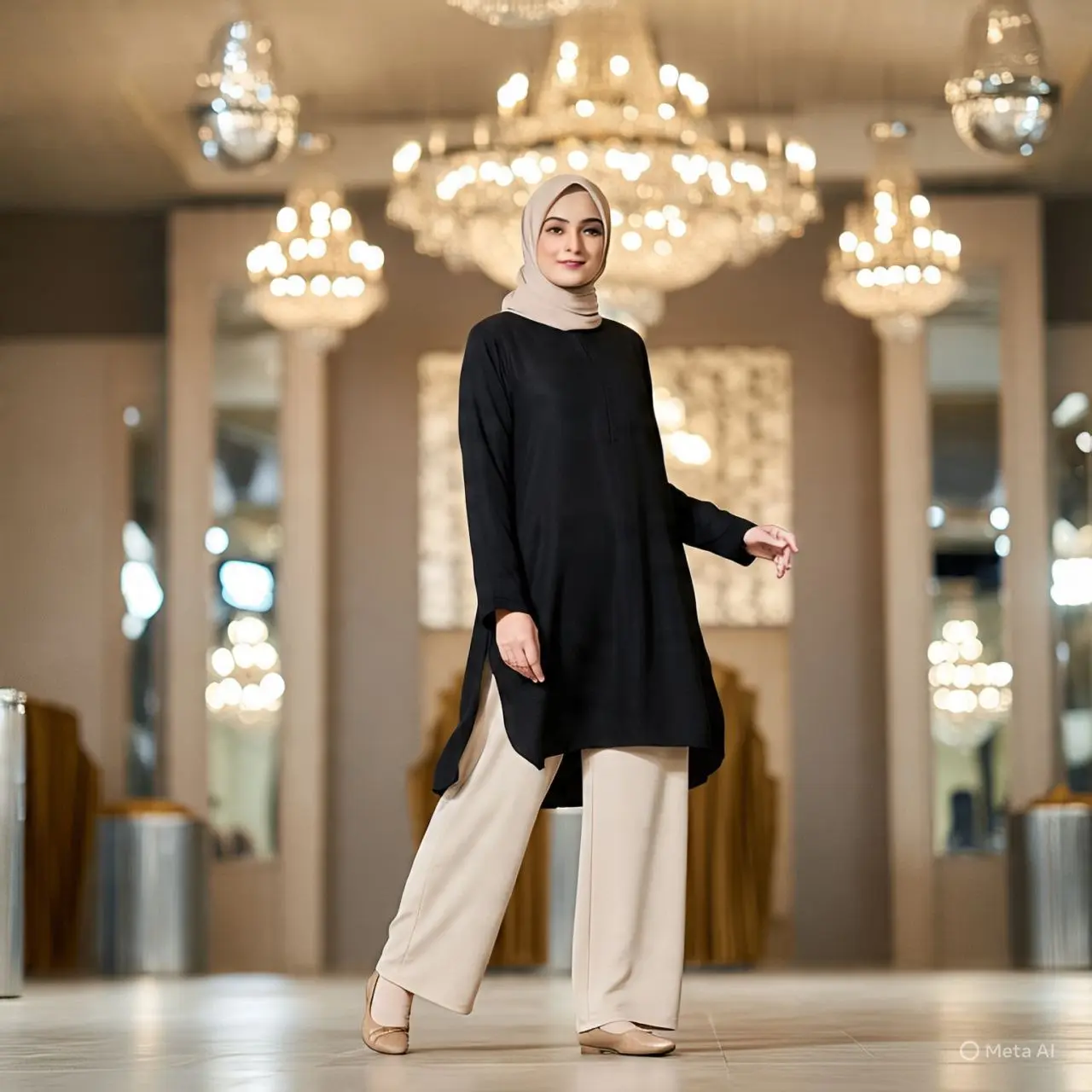 Inspirasi 10 Padu Padan Outfit Kemeja Hitam Wanita Hijab, Simple dan ...