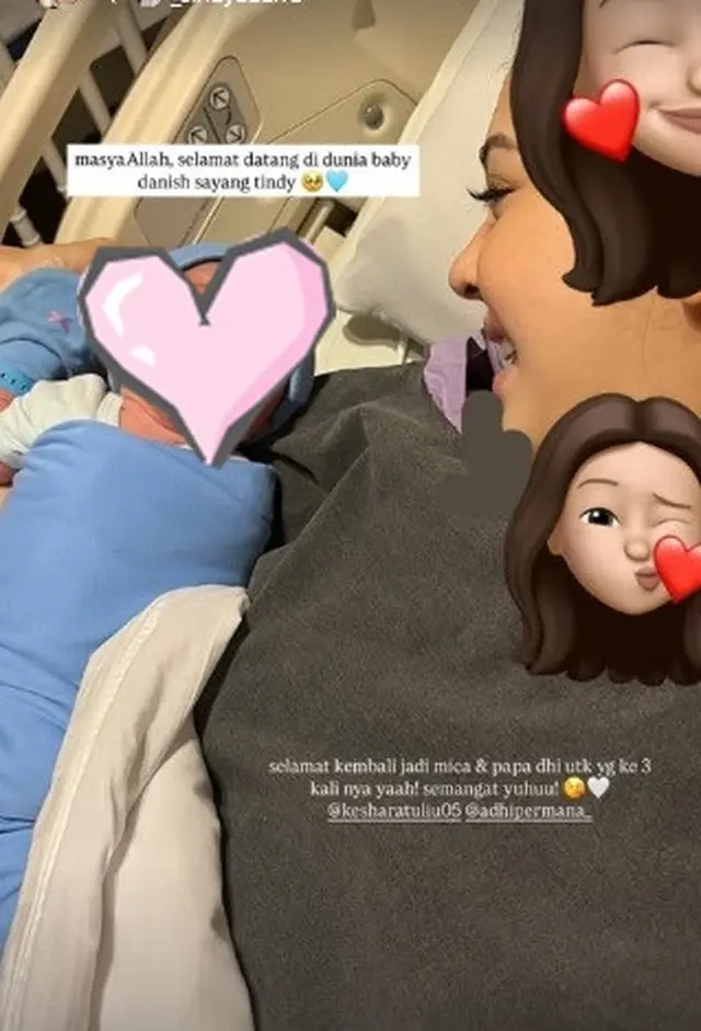 8 Potret Kesha Ratuliu melahirkan anak ketiga lewat persalinan cesar, penuh haru