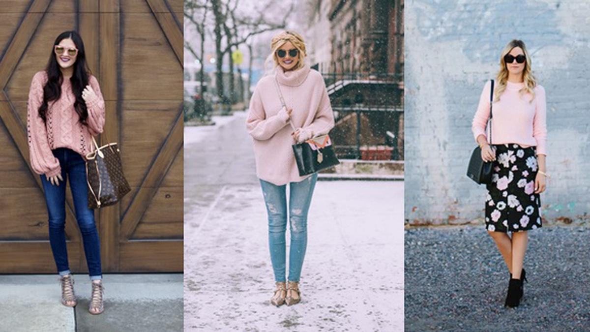 Cantik dan Hangat: OOTD Kece Pakai Sweater Pink Super Manis - Photo ...