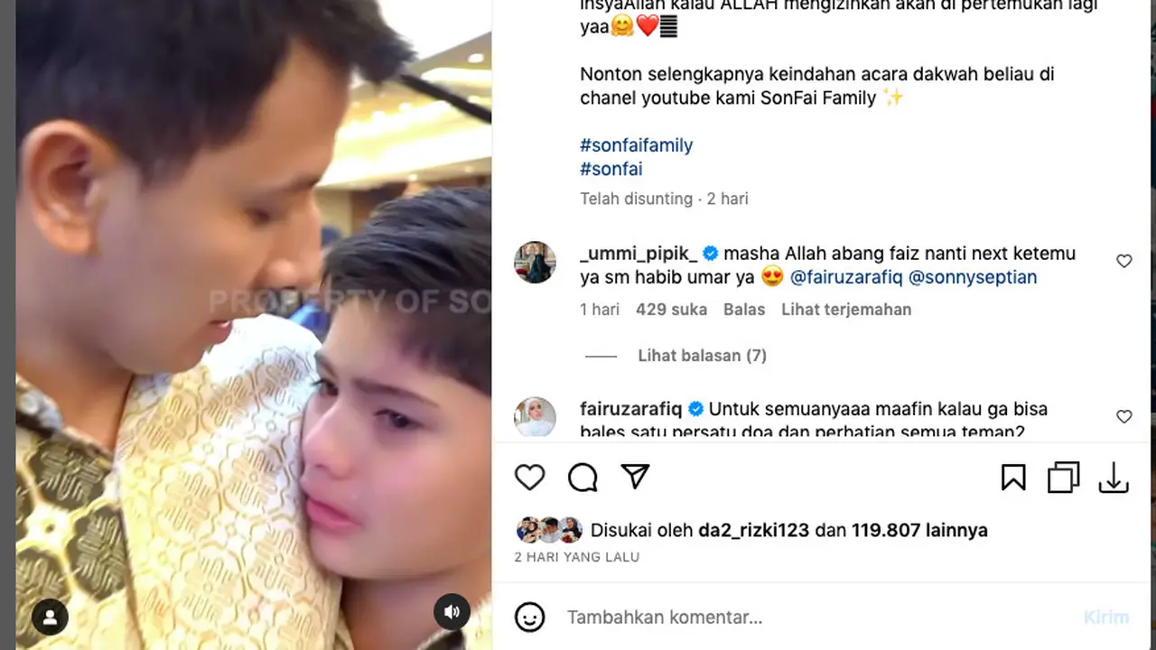 King Faaz Putra Fairuz A Rafiq Nangis Karena Tak Bisa Foto bareng Habib Umar, Sonny Septian: Dia ...