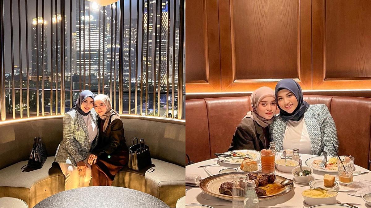 6 Potret Elegan Duo Mama Muda Aurel Hermansyah dan Lesti Kejora Dinner ...