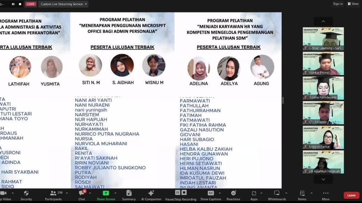 Wisuda Online Kelas Gemilang by G-Trust Learning 2023, Meraih Mimpi untuk Indonesia Emas 2045