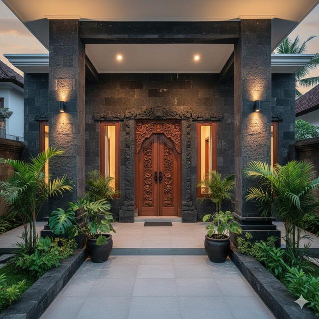 10 Inspirasi Teras Rumah Modern Pakai Batu Alam, Cocok untuk Iklim ...
