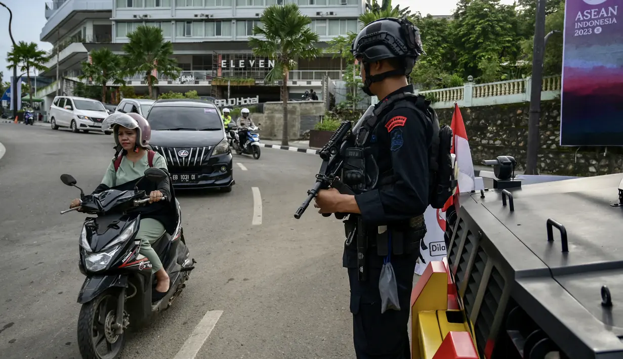Pengamanan Kawasan Pelaksanaan KTT ASEAN 2023 di Labuan Bajo - Foto Liputan6.com