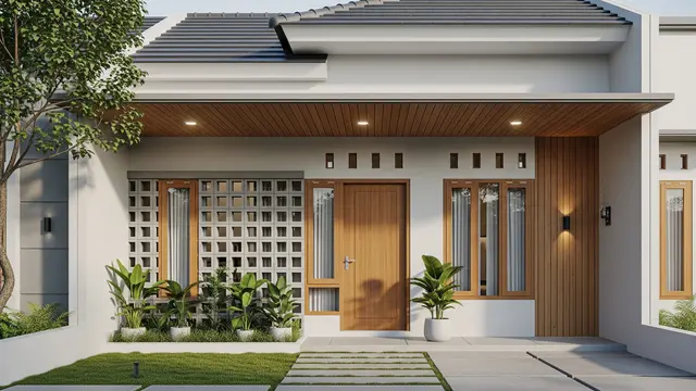 8 Kombinasi Roster dan Kayu untuk Fasad Rumah Minimalis, Tampak Elegan ...