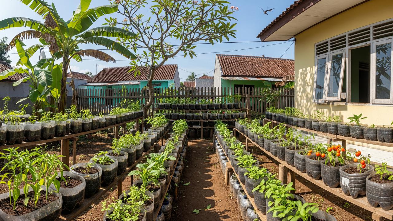 Cara Membuat Kebun Sayur Mini dari Galon Bekas dengan Self Watering ...
