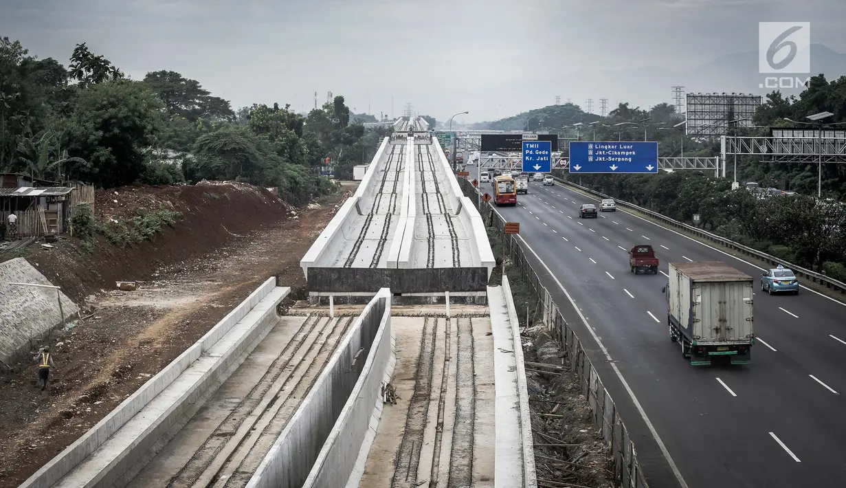 Pembangunan LRT Cawang - Cibubur Sudah Mencapai 25 Persen - Foto ...