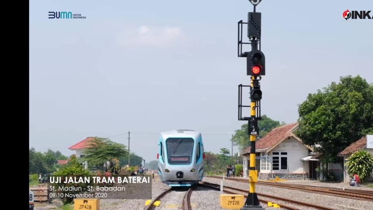 Penampakan Tram Baterai Buatan INKA