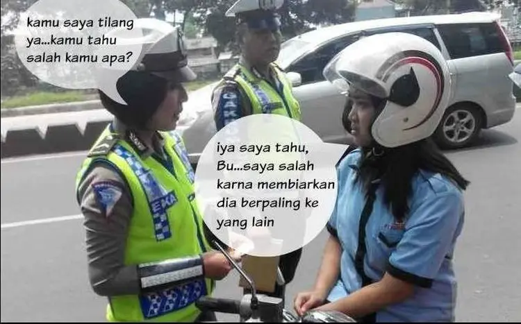 10 Meme Lucu Jawaban Cewek-Cewek Saat Ditilang Ini Bikin Nyengir ...