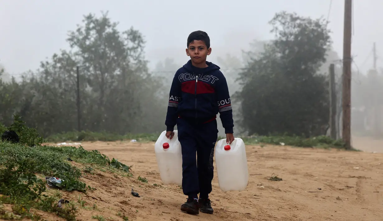 Potret Kondisi Pengungsi Palestina di Kota Rafah - Foto Liputan6.com