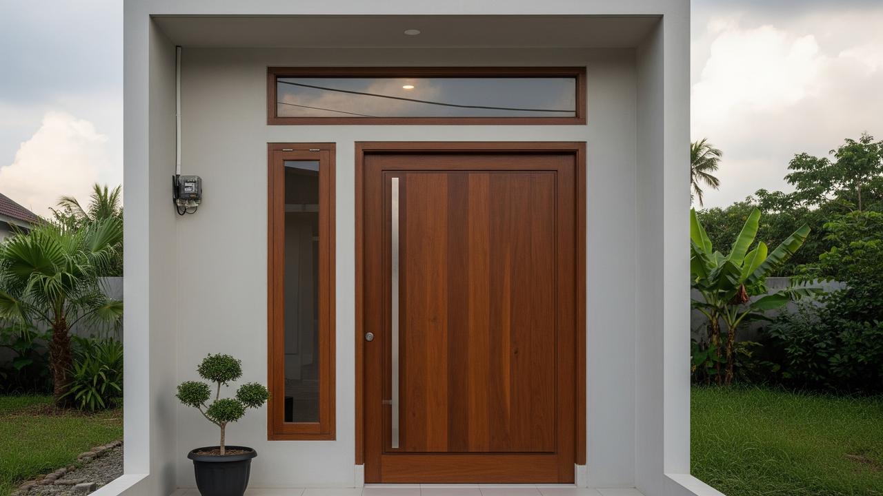 10 Model Gambar Pintu Satu Depan Rumah Minimalis, Jadi Terlihat Mewah