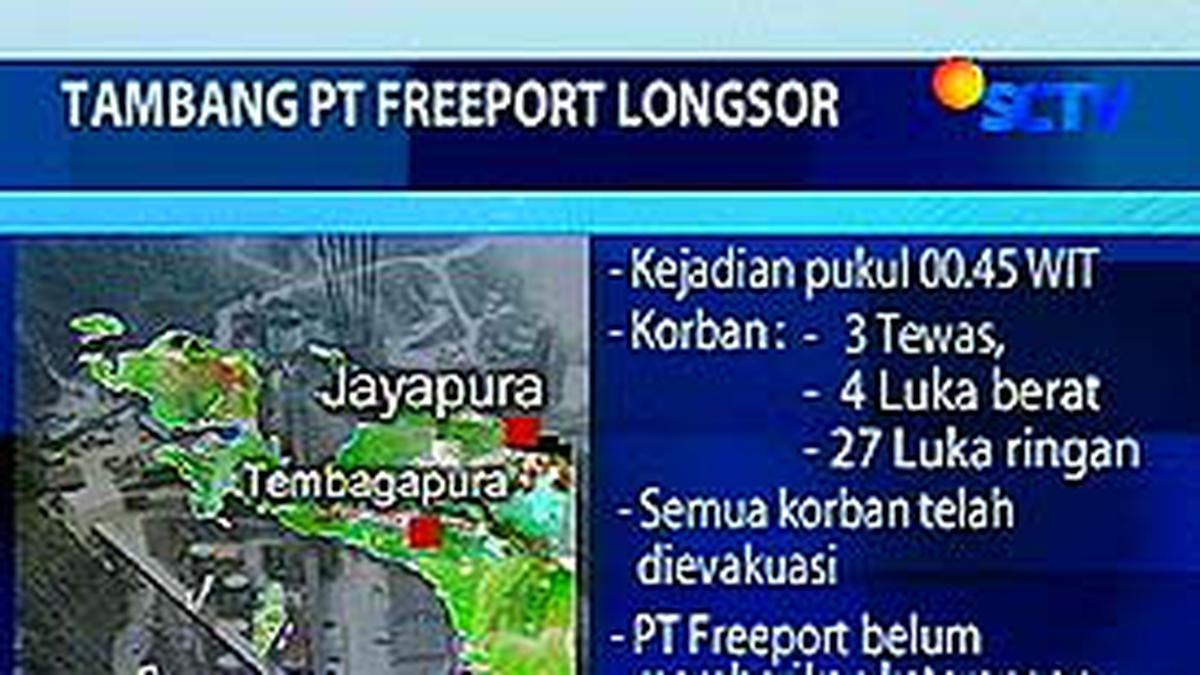 Longsor di Pertambangan Freeport, Tiga Pekerja Tewas - News Liputan6.com
