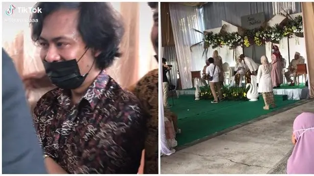 6 Momen Cowok Berusaha Tegar Saat Hadiri Nikahan Mantan, Netizen: Ku ...