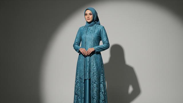 8 Model Gamis Warna Biru Teal untuk Ramadan 2026 yang Elegan, Anggun ...