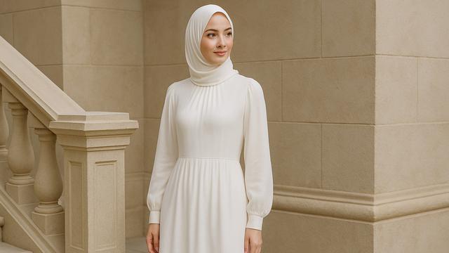 8 Model Gamis Putih Elegan, Jadi Inspirasi Cantik di Berbagai Acara