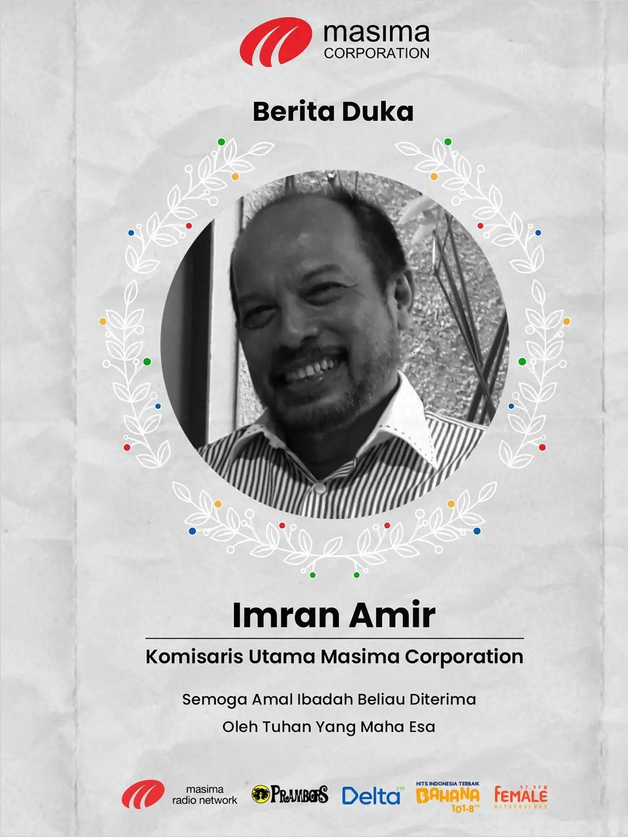 Imran Amir Pendiri Radio Prambors Meninggal Dunia Dalam Usia 70 Tahun - ShowBiz Liputan6.com