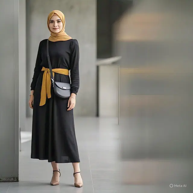 18 Inspirasi Dress Warna Hitam untuk Hijabers 2025, Stylish Tapi Tetap ...