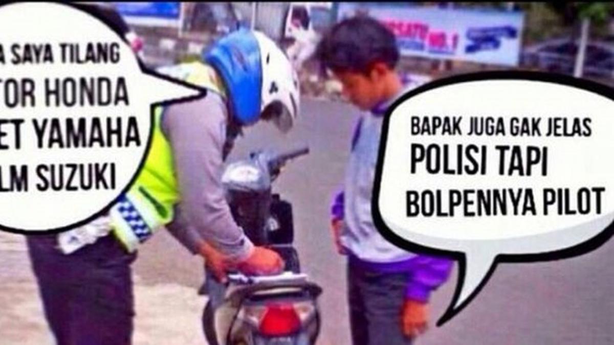15 Meme Tingkah Polisi saat Tegakkan Aturan Lalin, Kocak Banget ...