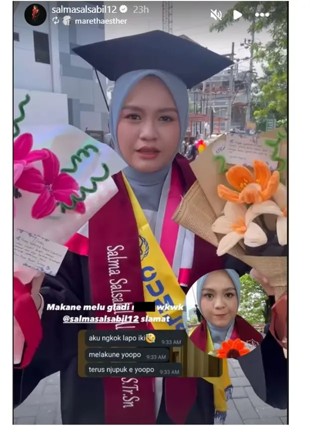 6 Potret Wisuda Salma Salsabil dari ISI Jogja, Raih Gelar Sarjana Terapan Seni - Hot Liputan6.com