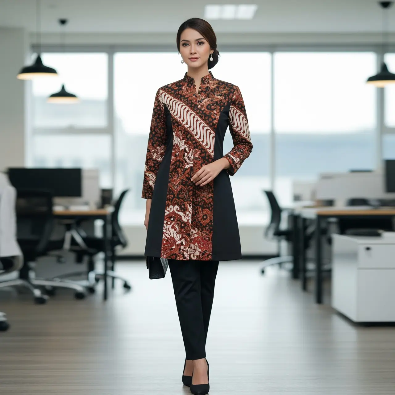 7 Model Atasan Batik Wanita Panjang Terbaru yang Anggun dan Berkelas