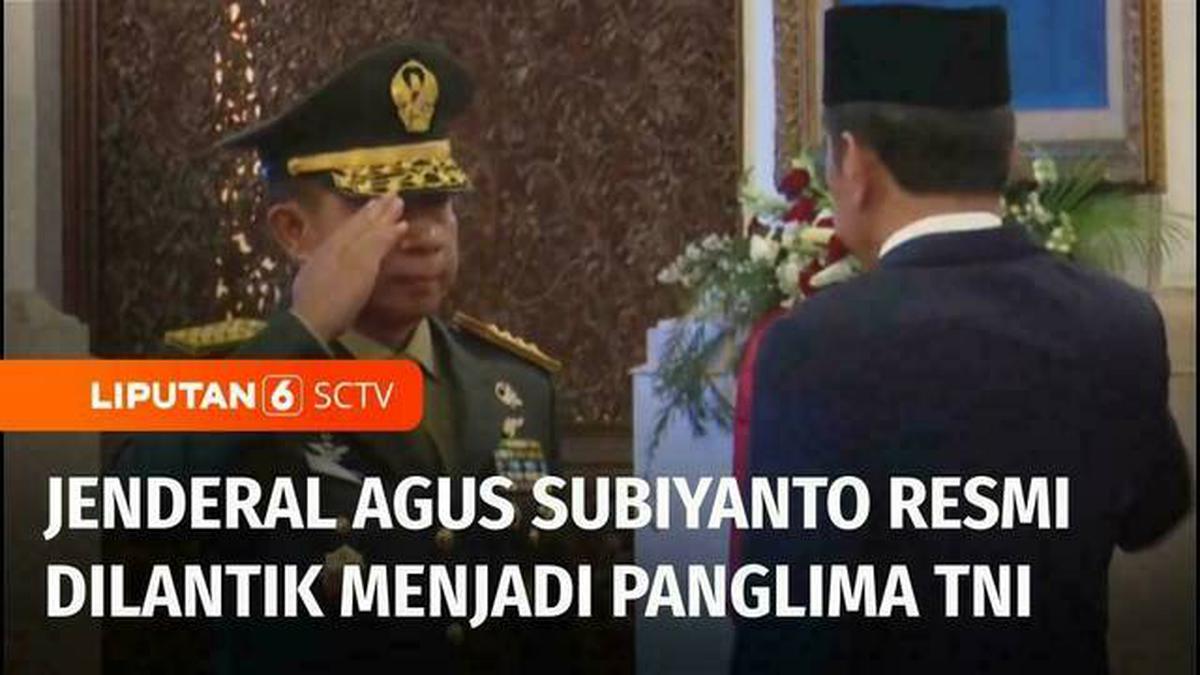 VIDEO: Serahkan Tongkat Komando, Presiden Jokowi Resmi Lantik Jenderal Agus Subiyanto - TV ...