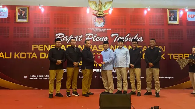 KPU Tetapkan Supian-Chandra Wali Kota dan Wakil Wali Kota Terpilih Kota Depok - News Liputan6.com