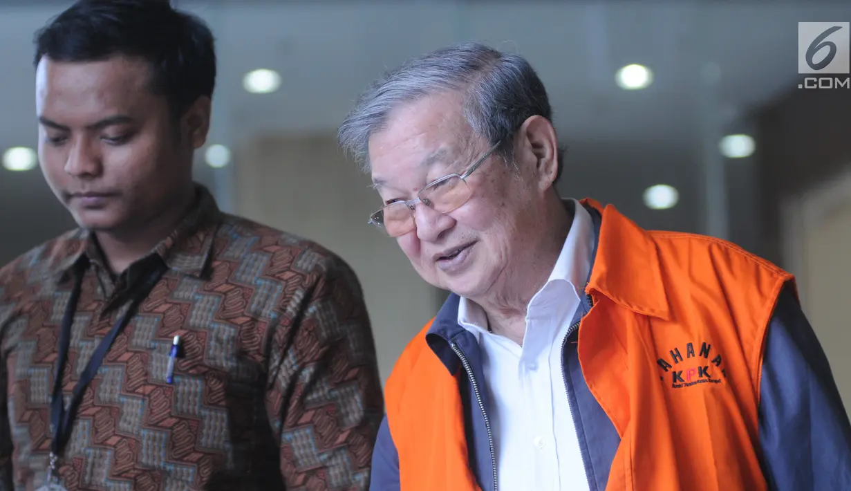 FOTO: Ekspresi Tamin Sukardi Usai Jalani Pemeriksaan Lanjutan di KPK - Foto Liputan6.com