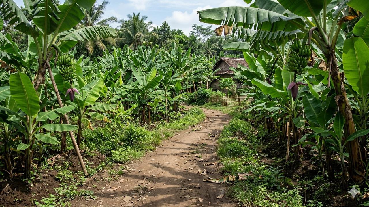 7 Kombinasi Jalan Setapak dan Bedengan Buah, Teras Rumah Desa Makin Asri
