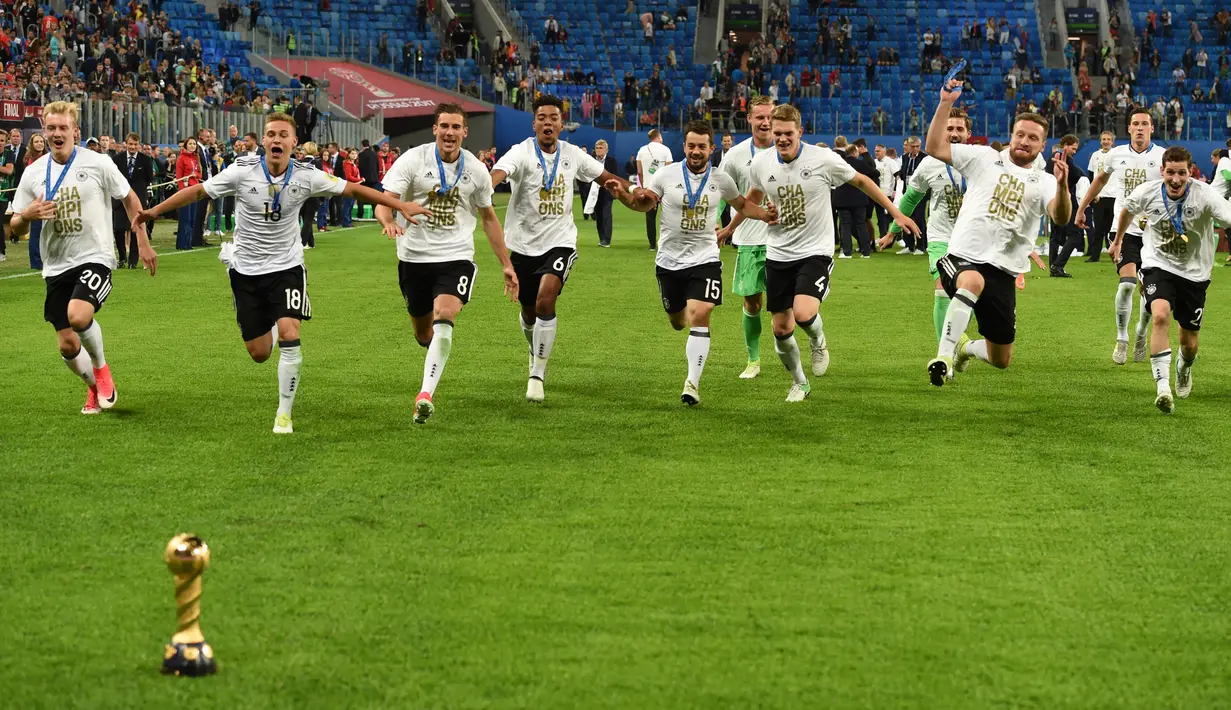 Selebrasi Pemain Jerman Usai Meraih Gelar Juara Piala Konfederasi 2017 ...