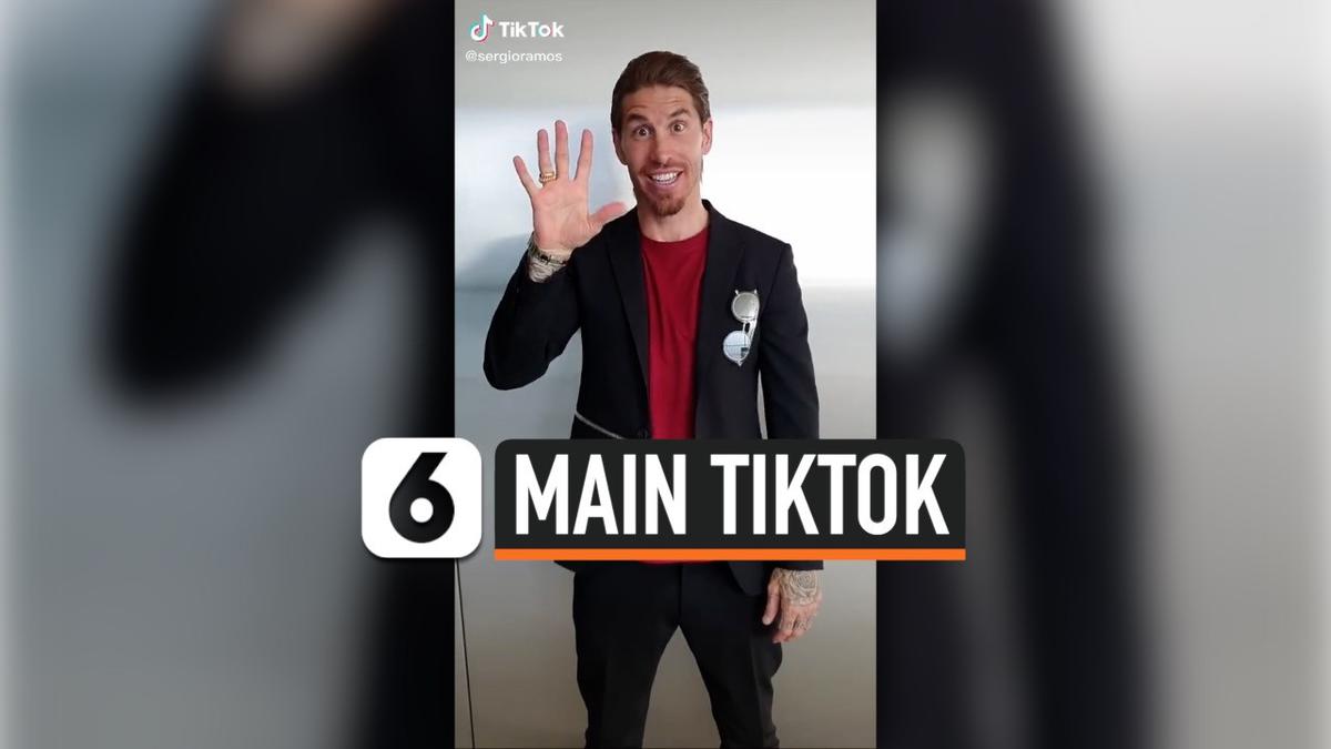 VIDEO: Aksi Sergio Ramos Main TikTok 'Bagaikan Langit' Milik Melly ...