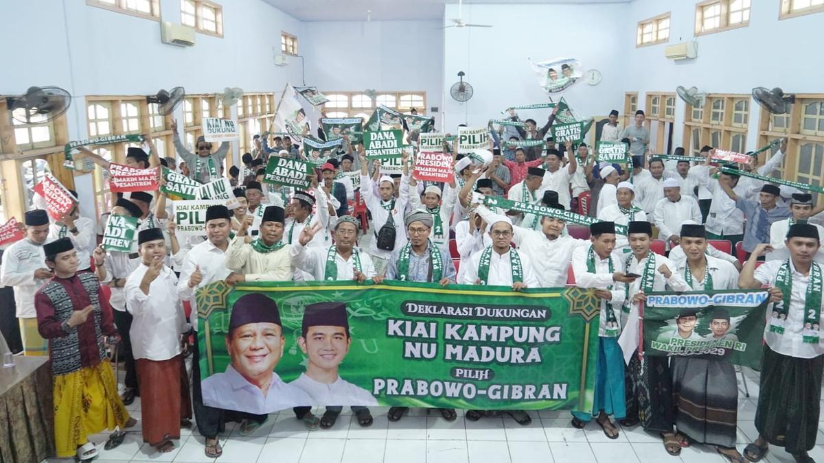 Ratusan Kiai NU di Kampung Mahfud MD Nyatakan Solid Dukung Prabowo-Gibran di Pilpres 2024 ...