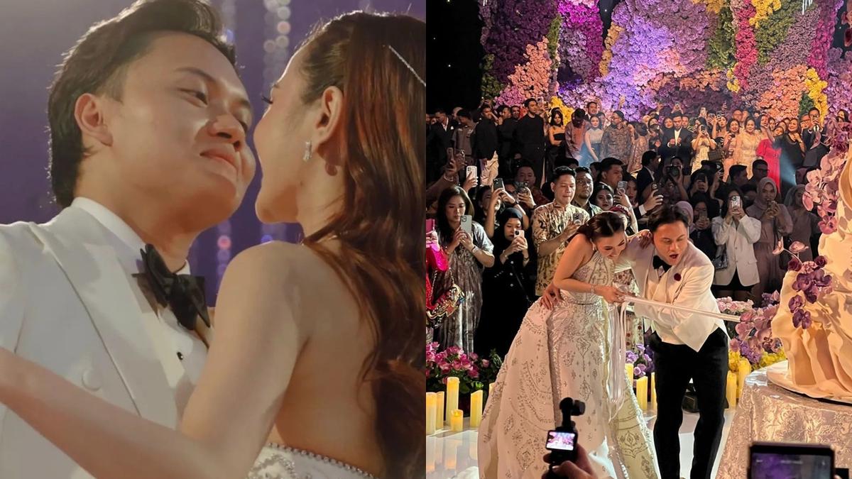 6 Potret Mahalini dan Rizky Febian di Resepsi Pernikahan, Romantis