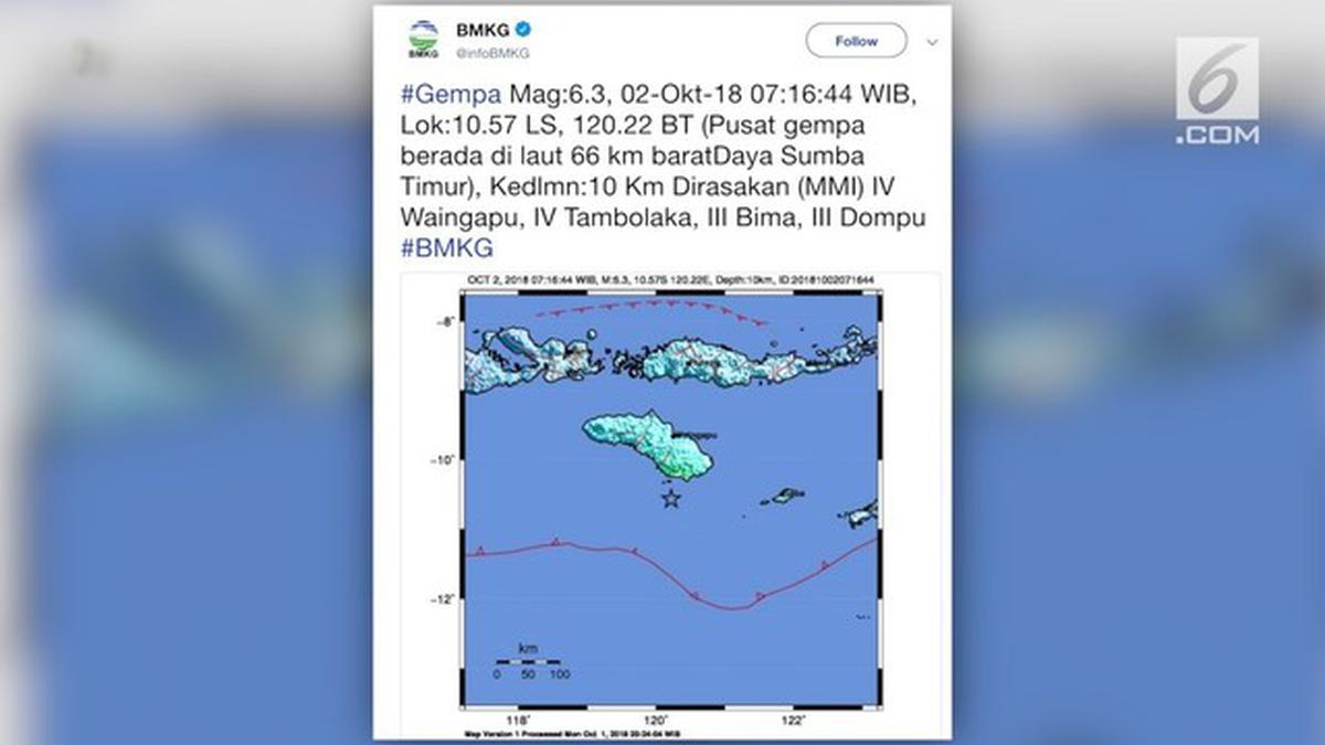 VIDEO: Gempa Magnitudo 6,3 Guncang NTT Pagi Ini - News Liputan6.com