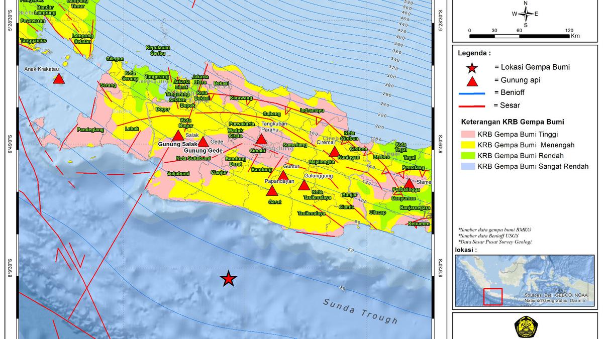 Badan Geologi Sebut Gempa M 4.9 di Barat Daya Kabupaten Garut Akibat ...