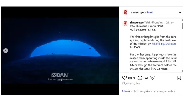 Foto Gua Maut Maladewa Terungkap, Lokasi 5 Penyelam Italia Tewas