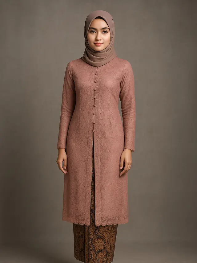 7 Model Kebaya Panjang Kancing Depan yang Trendi dan Anggun, Cocok ...