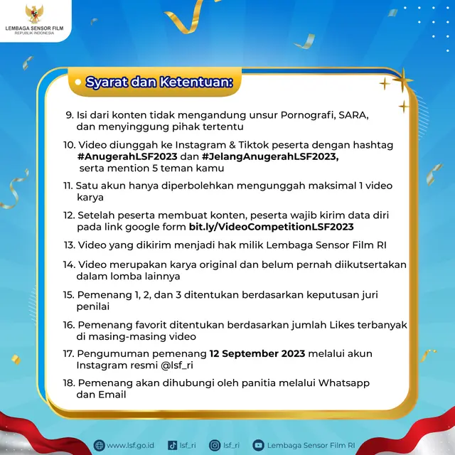 LSF Gelar Kompetisi Video Berhadiah Jutaan Rupiah, Begini Caranya Ikut Serta - ShowBiz Liputan6.com