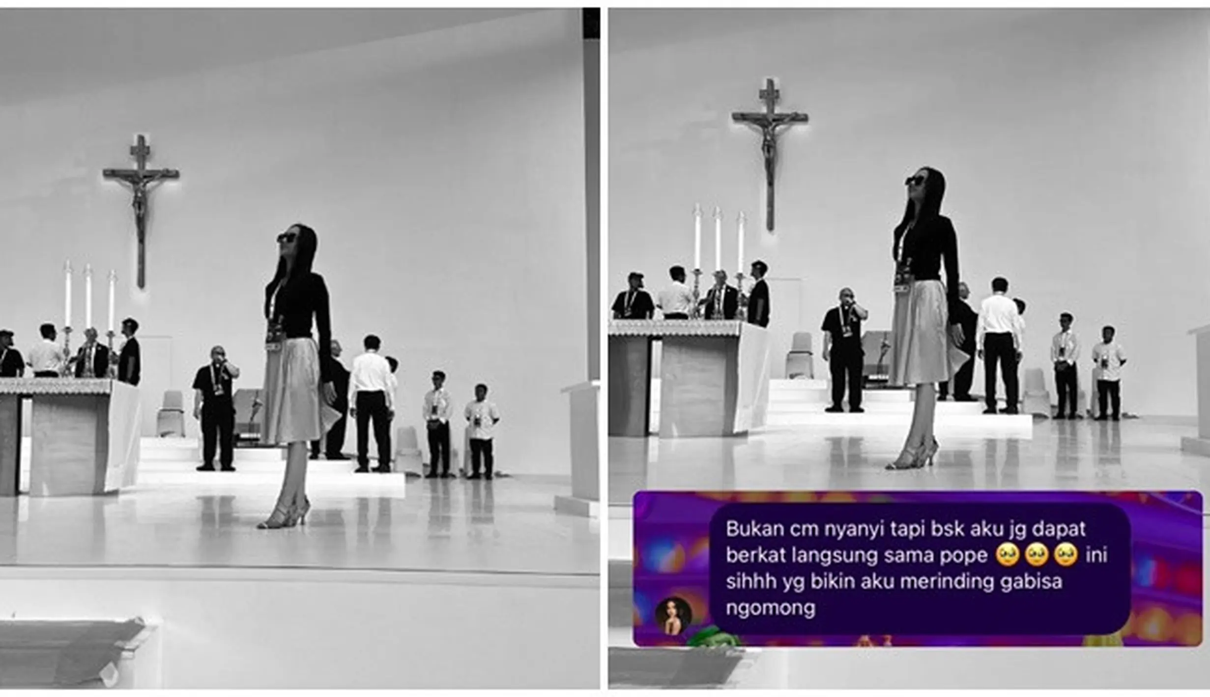 Potret Persiapan Lyodra Bernyanyi di Misa Akbar GBK, Diberkati Paus Fransiskus - Foto Liputan6.com