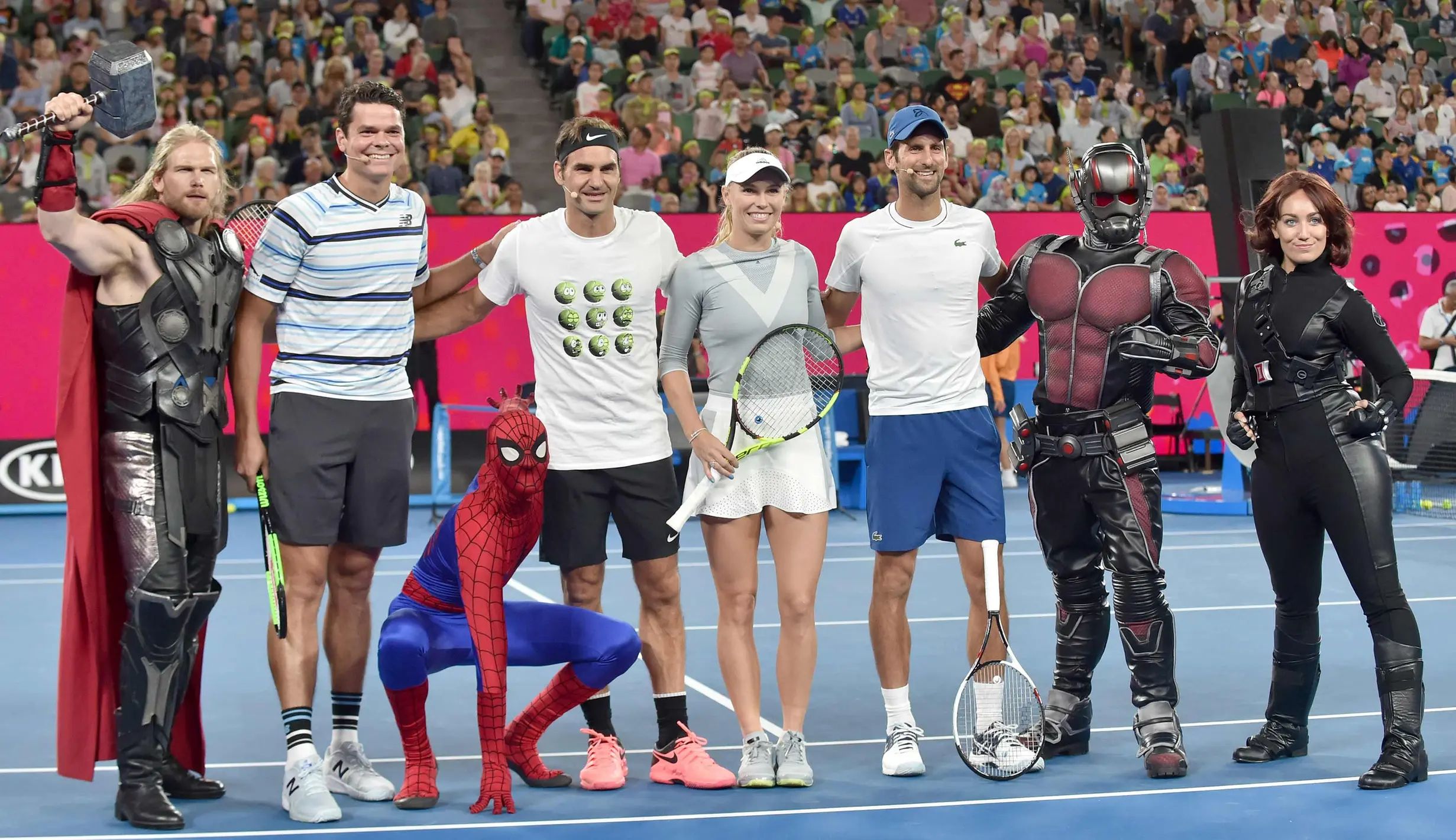 FOTO: Spider-Man hingga Thor Bikin Heboh Australia Terbuka 2018 - Foto ...