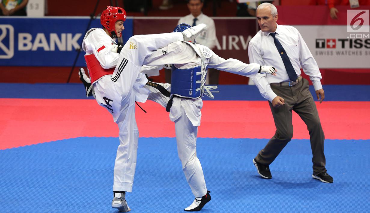 FOTO: Aksi Ibrahim Zarman Tekuk Atlet Taekwondo Pakistan di Asian Games ...