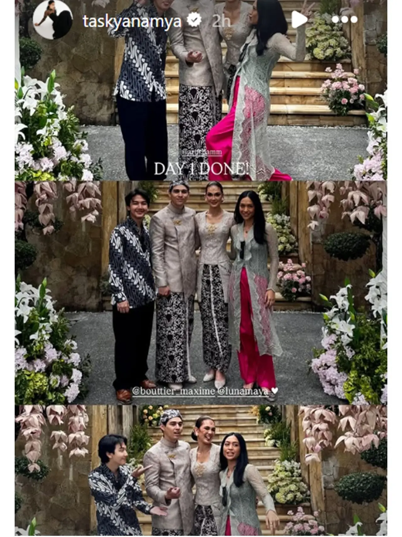7 Potret Artis di Siraman Luna Maya dan Maxime Bouttier, 'Geng Menteri ...