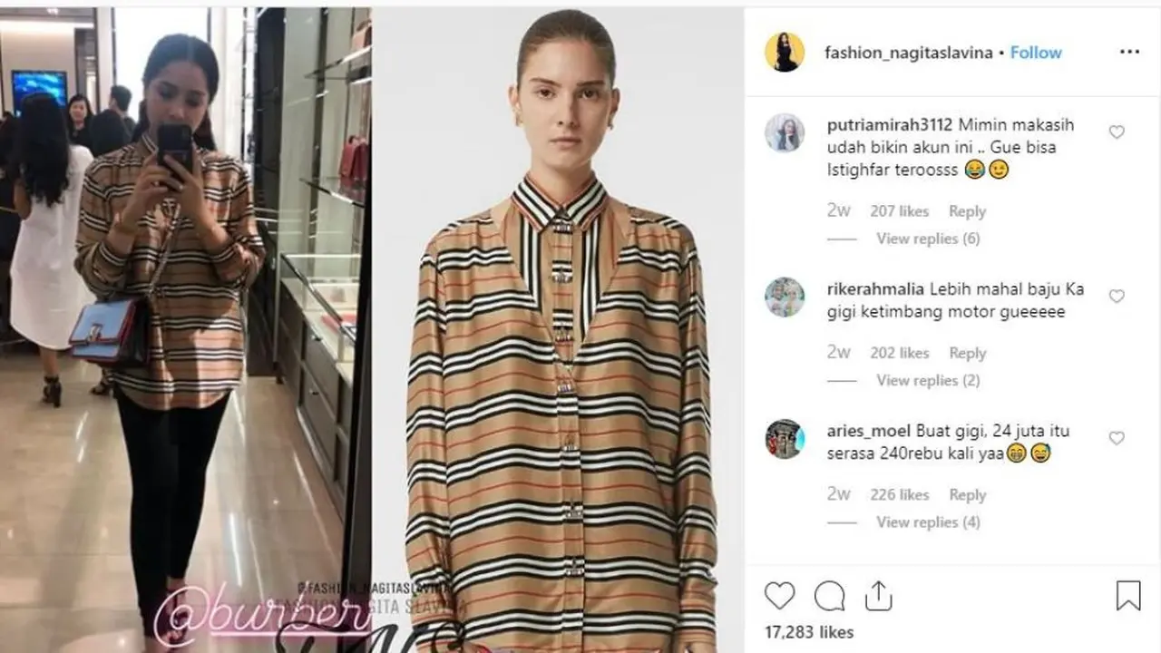 Terkesan Simpel, Nagita Slavina Pakai Kemeja Puluhan Juta Rupiah - Lifestyle Liputan6.com