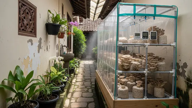 7 Ide Kebun Jamur Mini di Lorong Samping Rumah, Produktif Meski Lahan ...