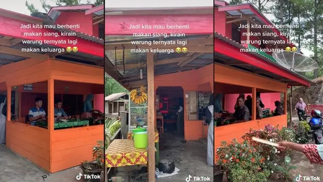 Dikira Warung, Wanita Ini Malu Singgah di Rumah Warga yang Lagi Makan Keluarga - Hot Liputan6.com
