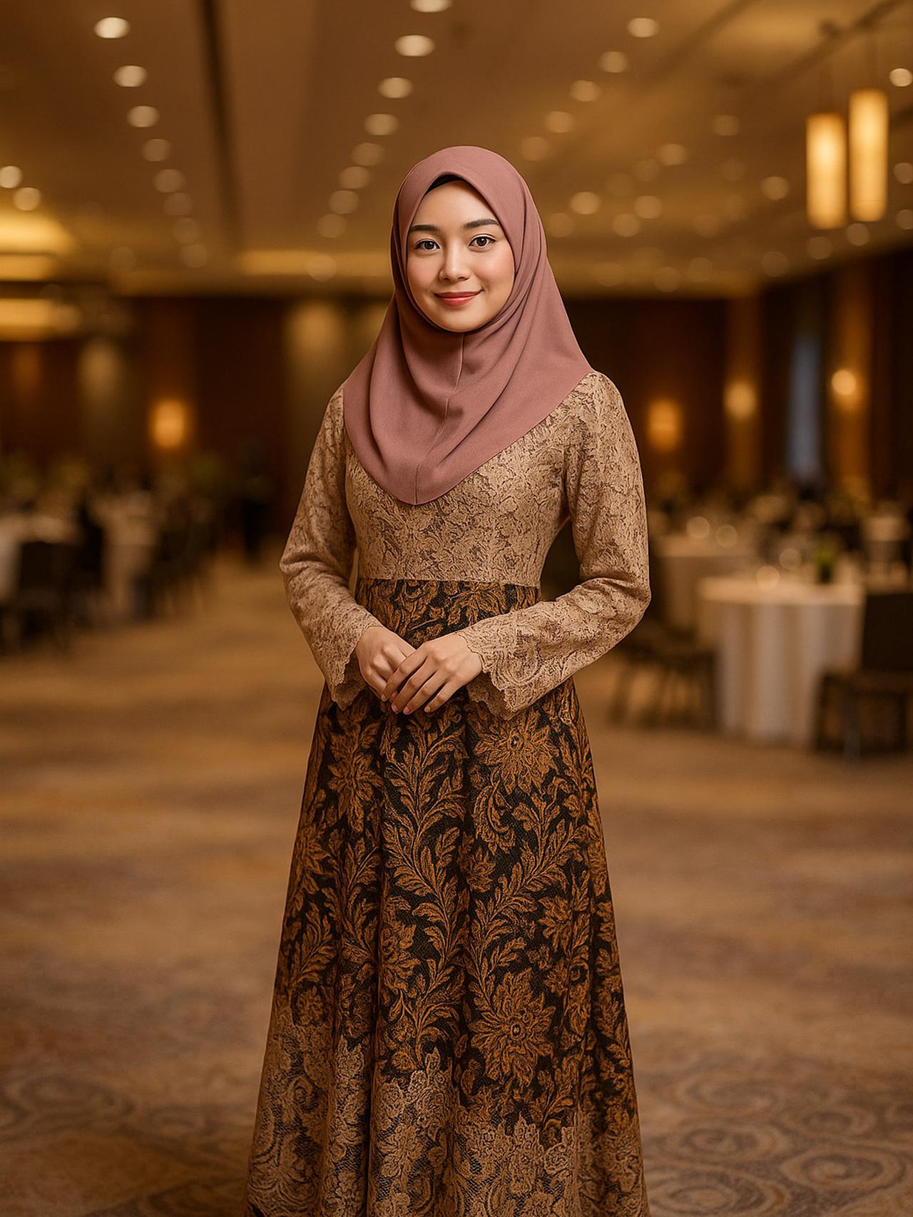 10 Model Baju Batik Pesta Syar’i untuk Wanita Berhijab, Ide Gaya ...