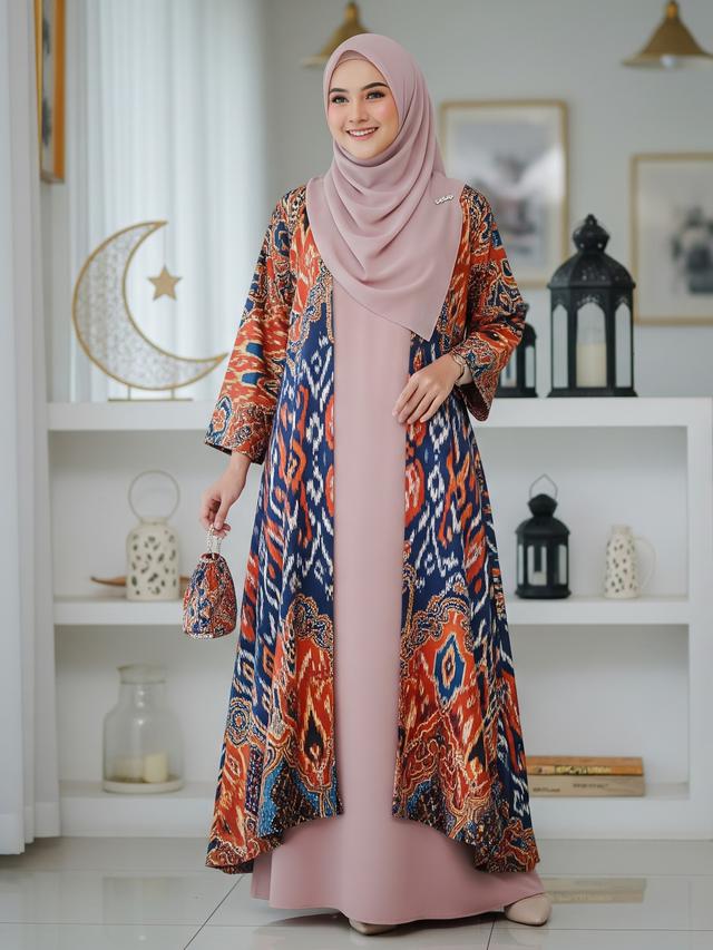 7 Model Gamis Outer Set 2-in-1 untuk Lebaran 2026, Praktis dan Hemat