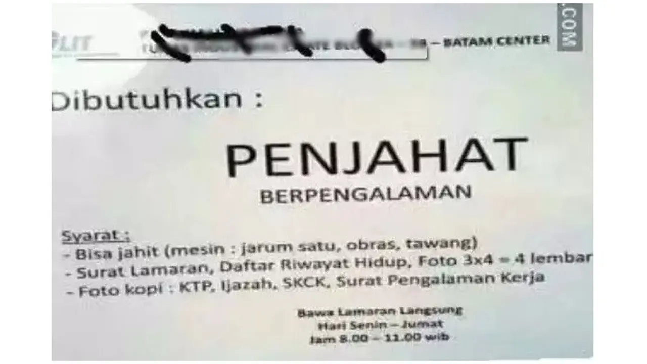 10 Iklan Lowongan Kerja Ini Syaratnya Bikin Tepuk Jidat, Tak Biasa ...