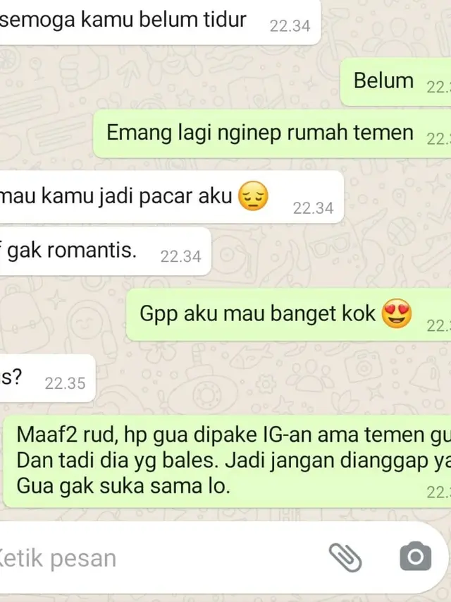6 Chat Gagal Pacaran dengan Gebetan Ini Kocak, Ada yang Bahas Soal ...