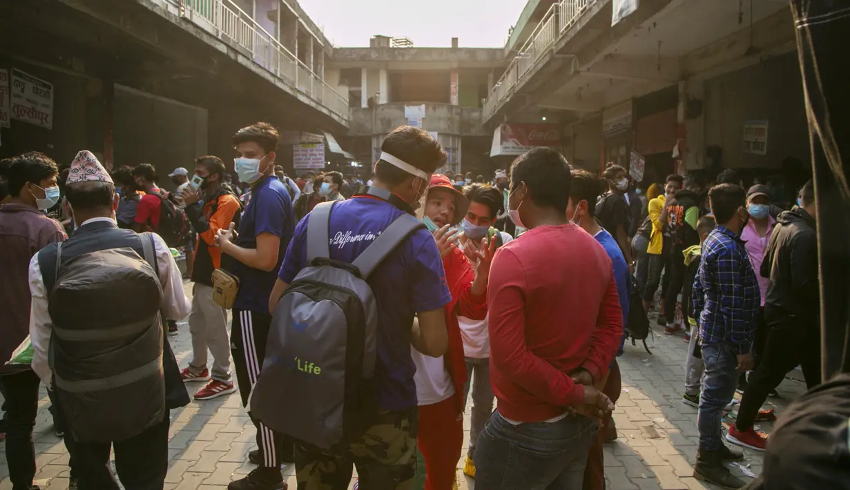 FOTO: Nepal Lockdown, Puluhan Ribu Orang Berbondong-bondong Pulang ...
