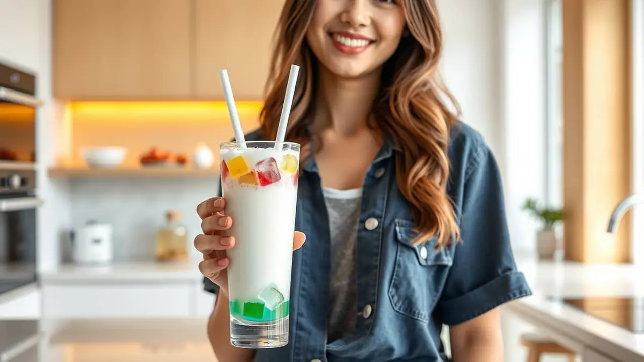 Resep Es Susu Jelly Nutrijel: Minuman Segar Favorit Semua Kalangan